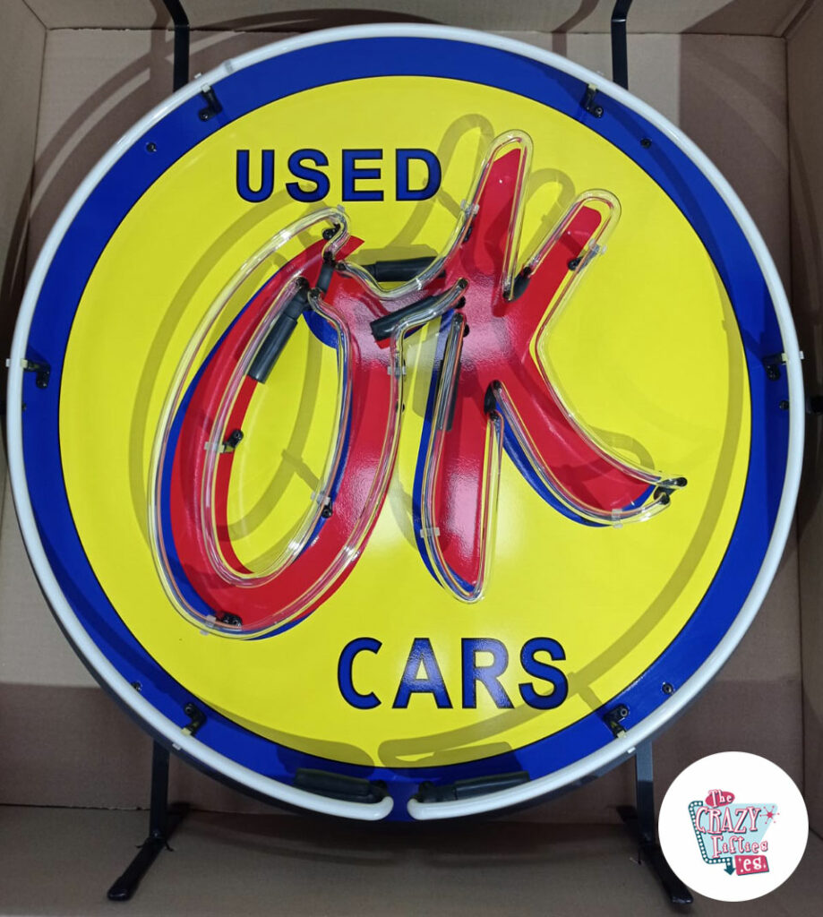 Neon OK Used Cars Poster for € 320 »at Thecrazyfifties.es