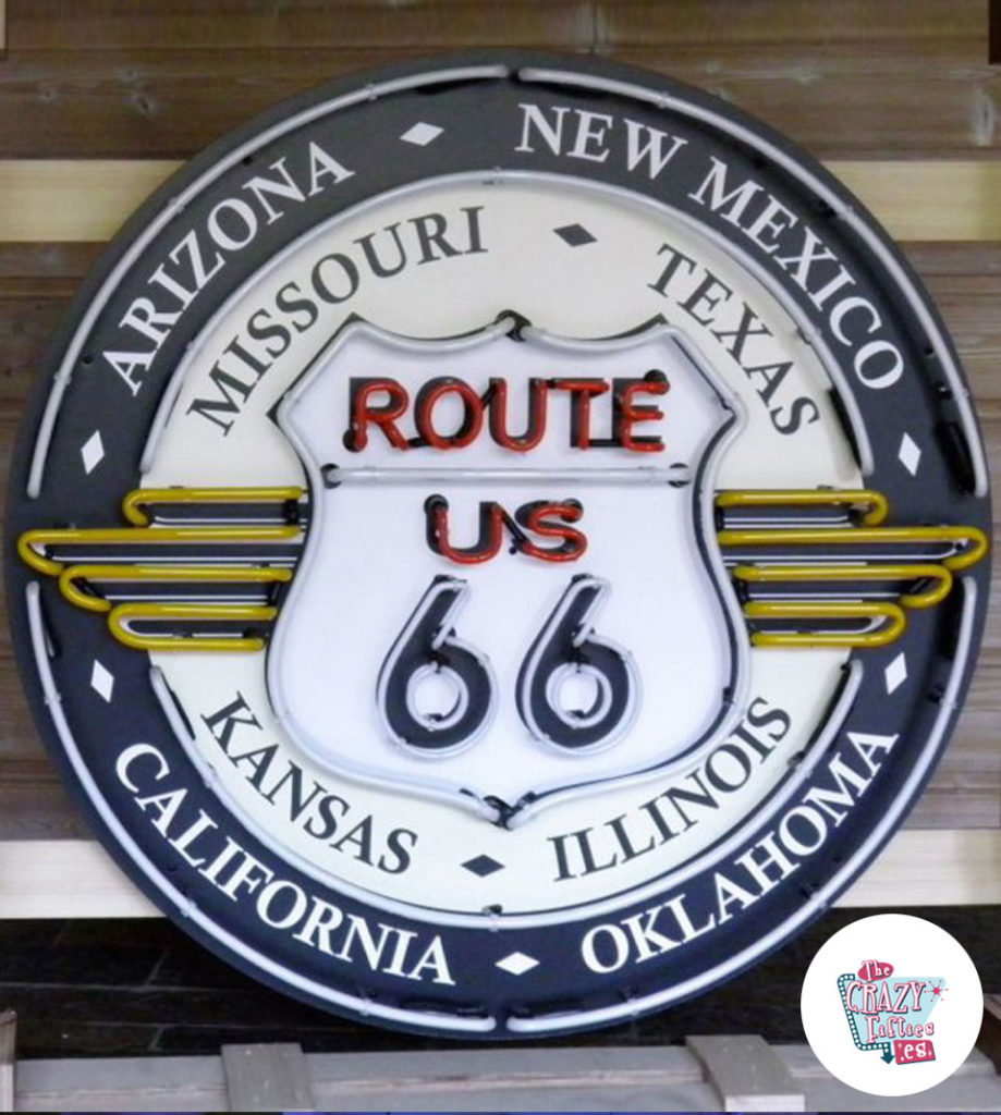 Cartel Neon Route 66 All States desde 320€ » Thecrazyfifties.es